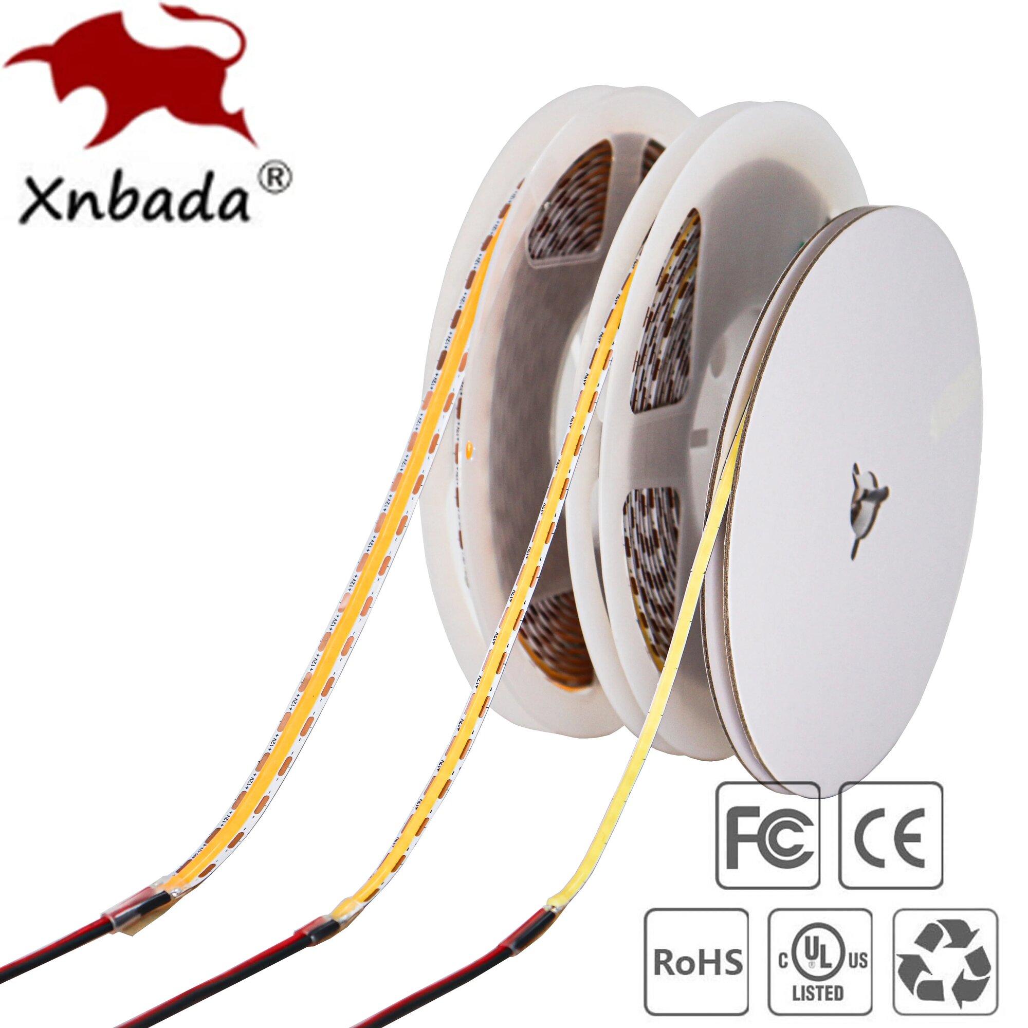 Светодиодная лента COB 5mm, 5м, 24V, 3000K, Warm White