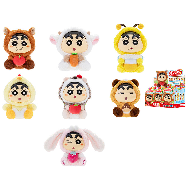 Набор коллекционных виниловых фигурок унисекс Spiritual Creations "Crayon Shin chan" Mystery Boxes, S-Q Cute Animal-15cm-Six Mystery Boxes (No Duplicates in End Box)