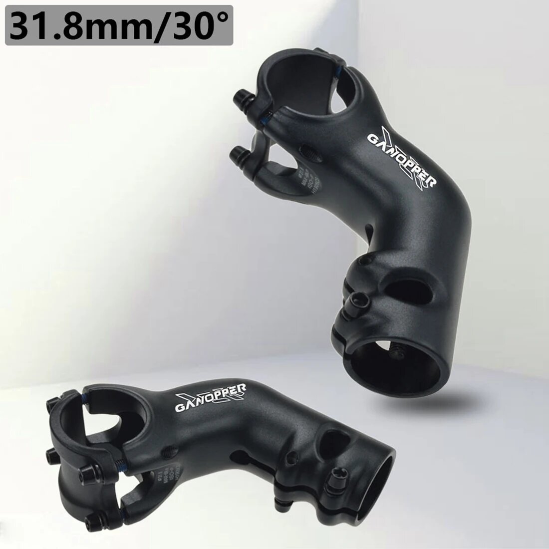 GANOPPER 30 градусов XC AM MTB Riser Tube Вынос руля горного велосипеда 31,8 мм Вынос шоссейного велосипеда 60 мм Угловой вынос для велосипеда Bicicleta