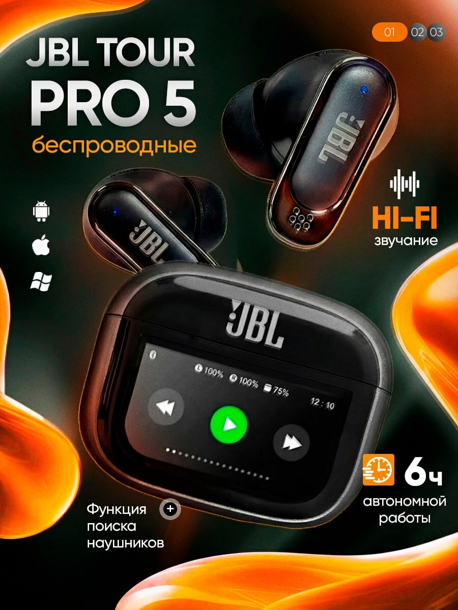 Наушники беспроводные для телефона с микрофоном и шумоподавлением, Type-C, Bluetooth
