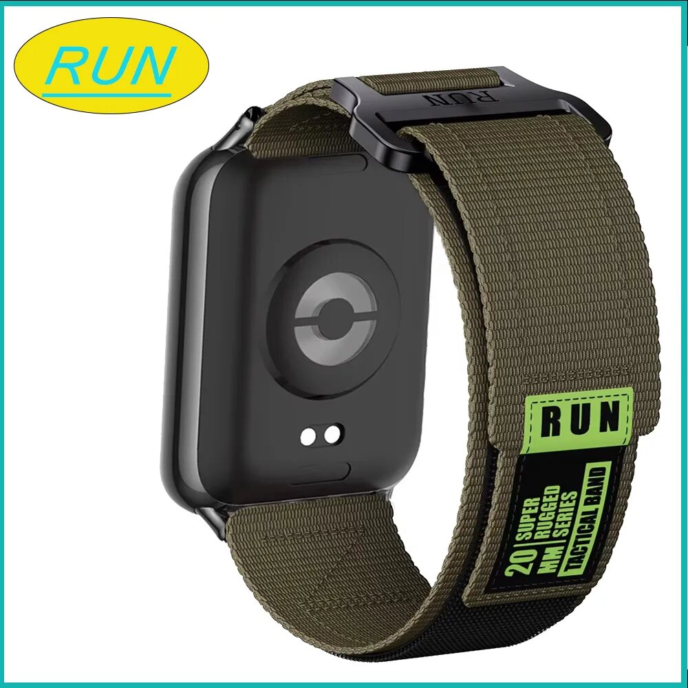 Тактический нейлоновый ремень для часов Xiaomi Redmi 6/5/4 Sport Band для Miband 9/8 pro Эластическая дыхающая заменная часовая лента