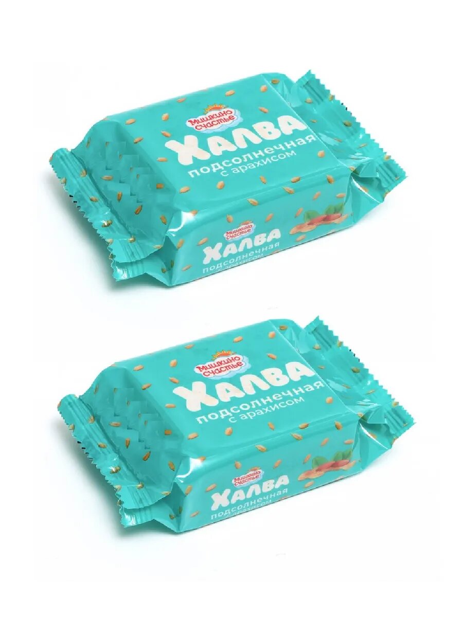 Мишкино Халва подсолнечная мини с арахисом, 250 г, 2 уп