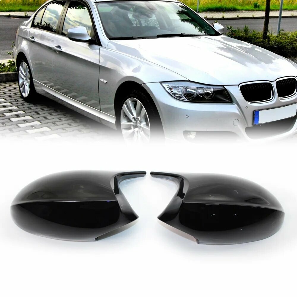 Зеркало заднего вида Комплект, арт. 2ШТ Крышка Бокового Зеркала Для BMW E81 E82 E87 E90 E91 E92 E93 PRE-LCI M3 Черный Глянец