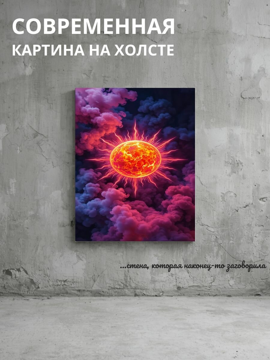 Картина на холсте Закат и облака 60x80 см