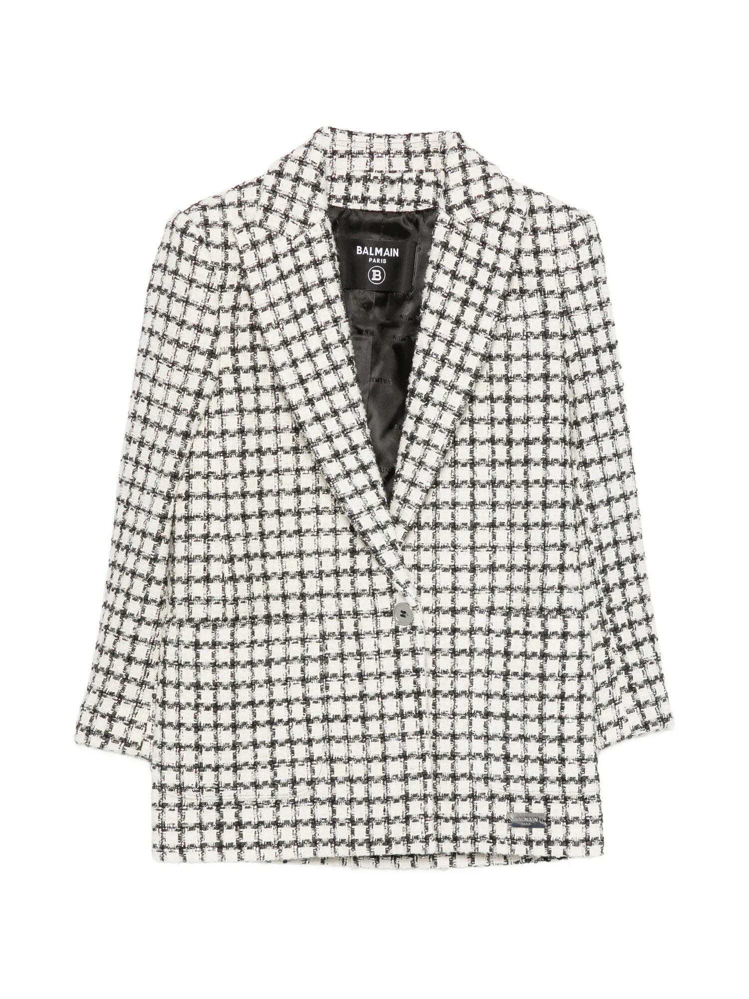 Пиджак Check-pattern single-breasted tweed blazer