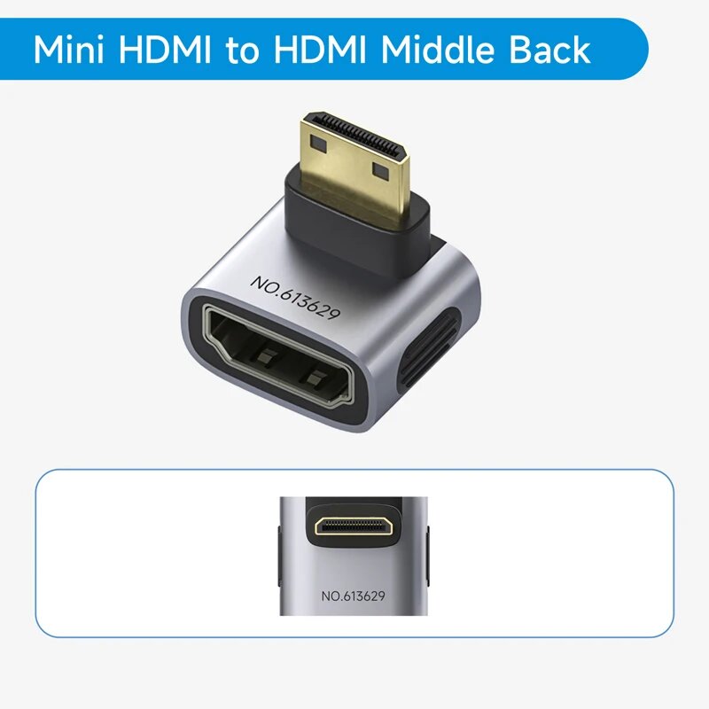 Hagibis мини HDMI-HDMI адаптер 90 градусов L mini HD to HD Back