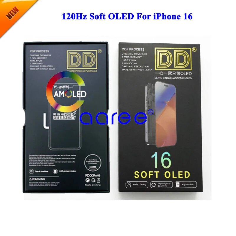 Новая модель DD Brand: 120Гц мягкий OLED LCD-экран для iPhone 16, дисплей LCD, сенсорный экран, модуль в сборе