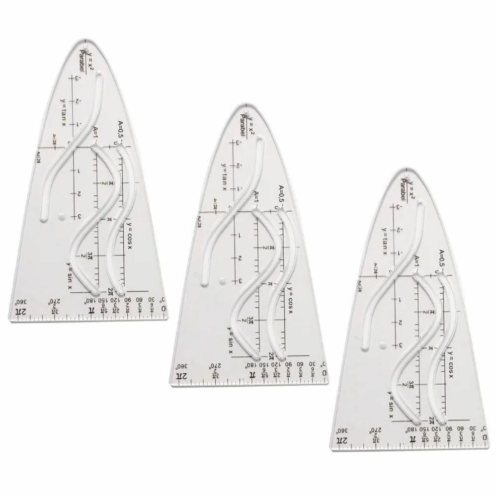 Шаблон параболы, - 3pcs