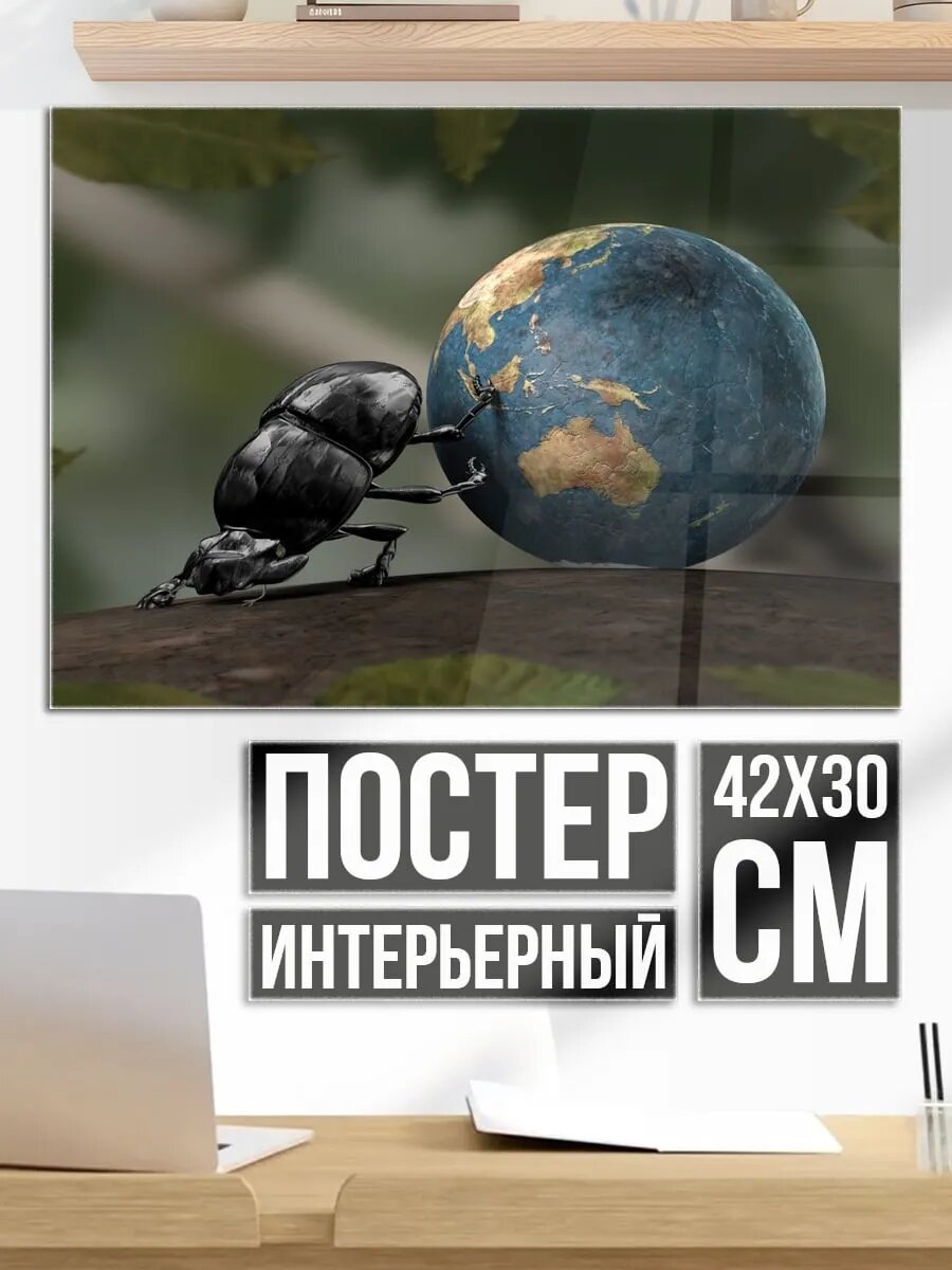 Плакат постер Жук несет мир