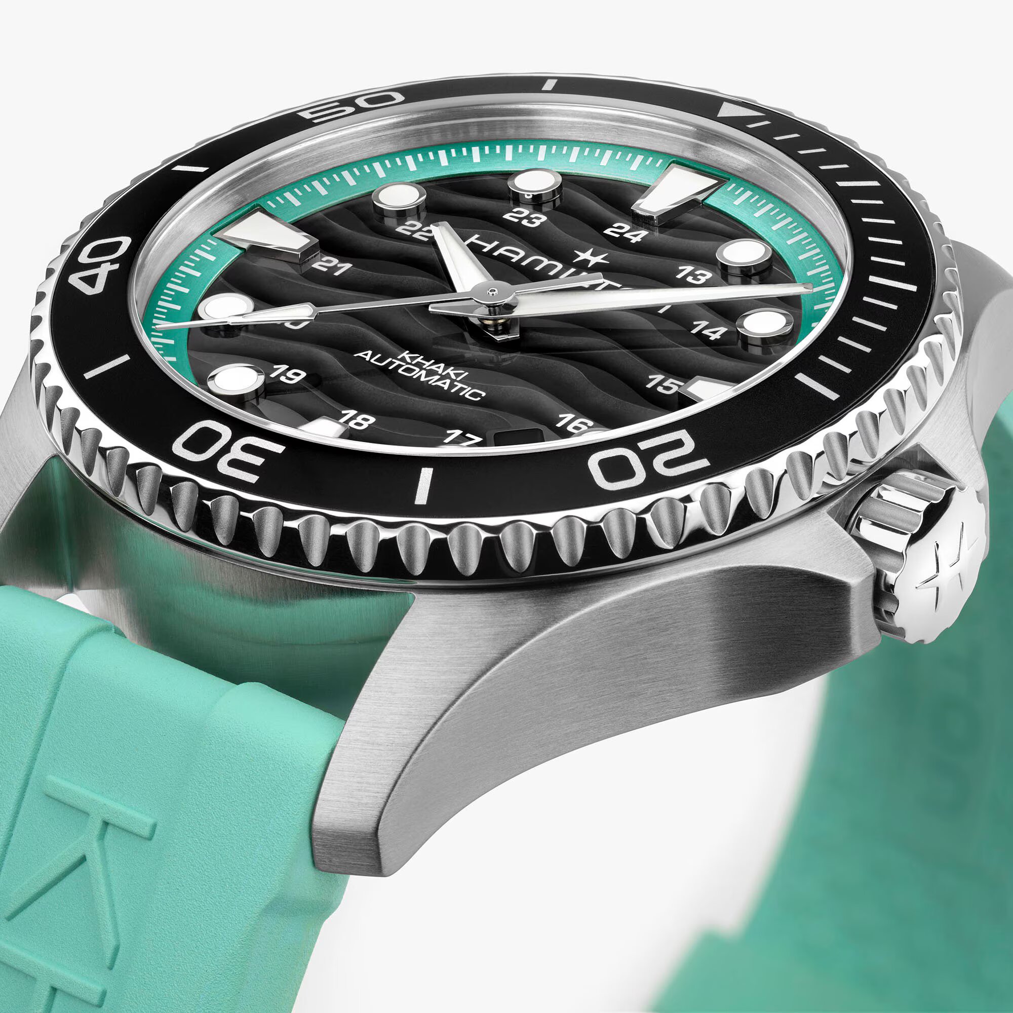 HAMILTON - H82415331 - Хаки темно-синий, для дайвинга, 40 мм