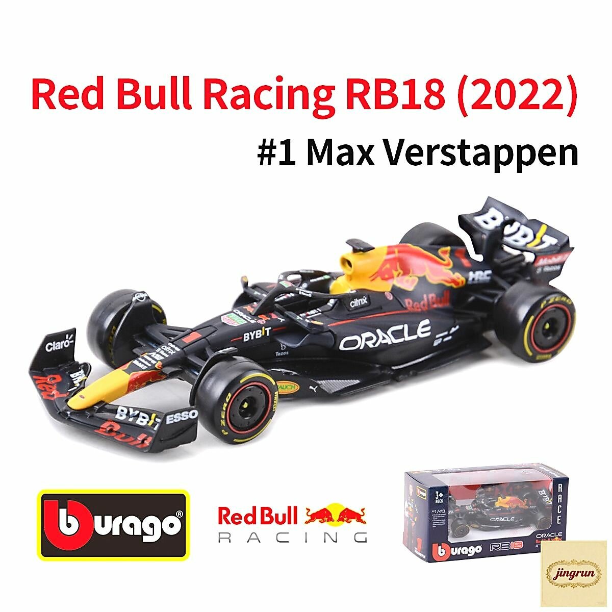 Bburago 1:43 2022 Red Bull RB18 Формульный болид Формулы-1, Литые под давлением автомобили, коллекционная модель гоночных игрушек