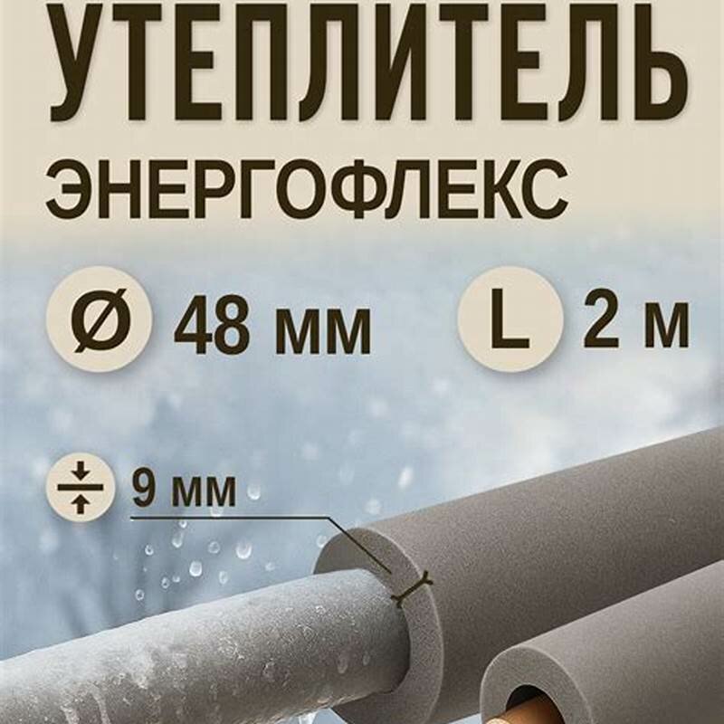 Теплоизоляция «Энергофлекс», 48 мм (9 мм)