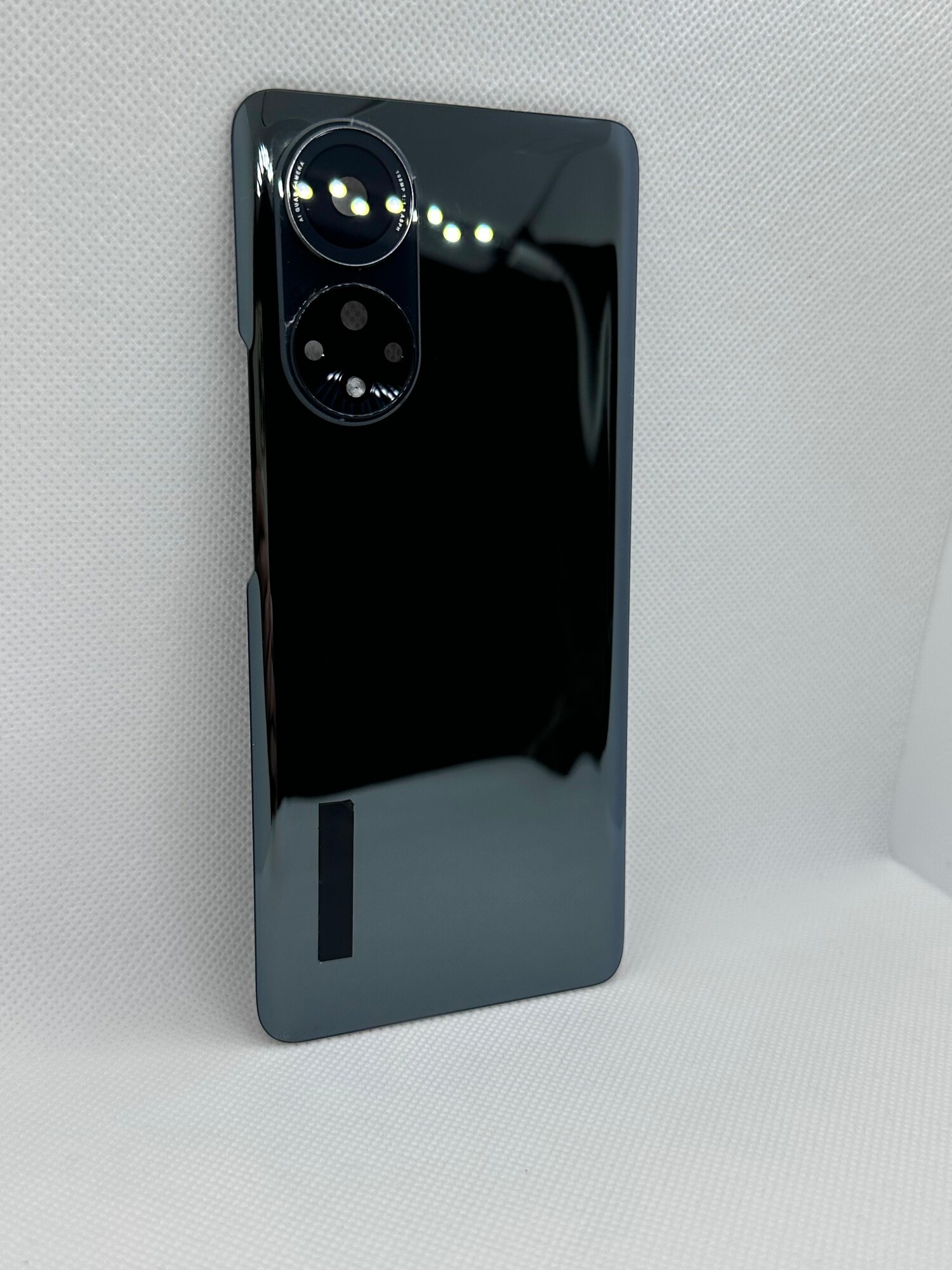Задняя крышка для Honor 50 (NTH-NX9) черный, премиум, со стеклом камеры