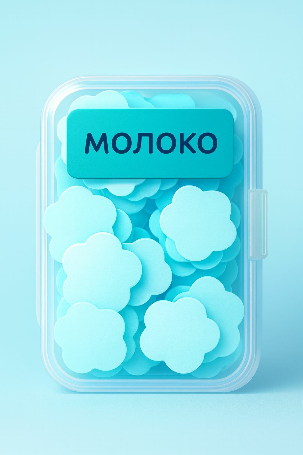 Одноразовое мыло пластинками молоко/Листовое, дорожное в кейсе / Мыльная бумага