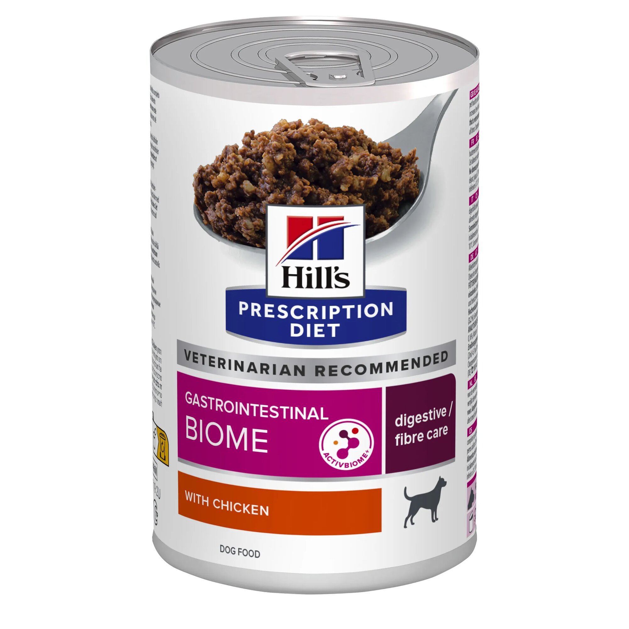 Hills Gastrointestinal Biome, влажный консервированный корм для собак, при расстройствах пищеварения, поддерживает регулярный нормальный стул, с курицей, 370 г 1шт