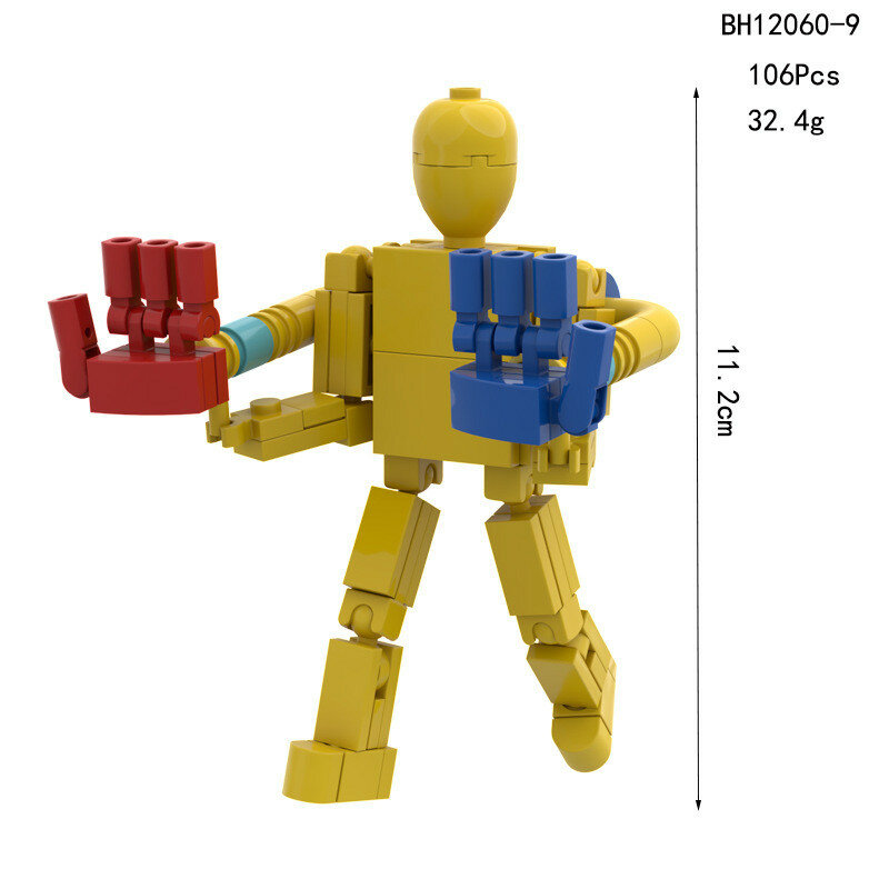 Poppy playtime toy figures with abs material for creative assembly and play toy character