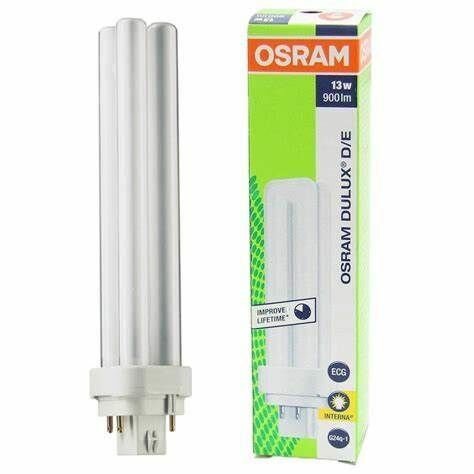 Лампа люминесцентная компакт. DULUX D E 13W/830/G24q-1 OSRAM