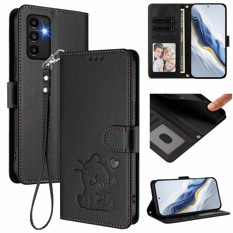 Чехол книжка для Самсунг Галакси A13 4Г 5Г и A04 4Г и M13 5Г и A04S ( Samsung Galaxy A13 и A04 4G и M13 5G и A04S ) кожаный с магнитной застежкой, с функцией подставки, коротким шнурком