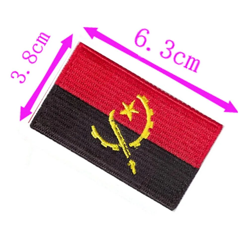 Нашивка с флагом Анголы 6.3см