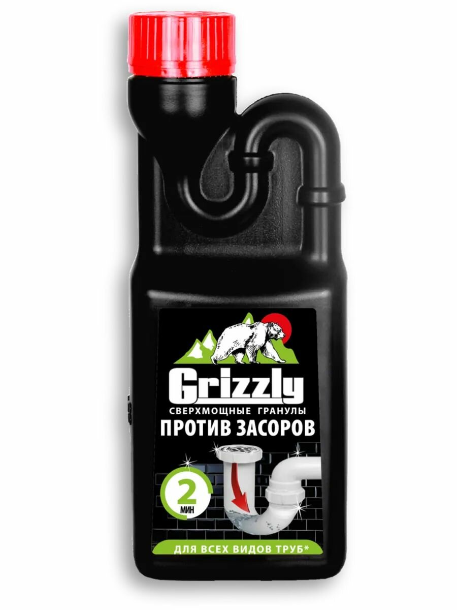 Unicum Grizzly Сверхмощные гранулы против засоров для всех видов труб 600 г