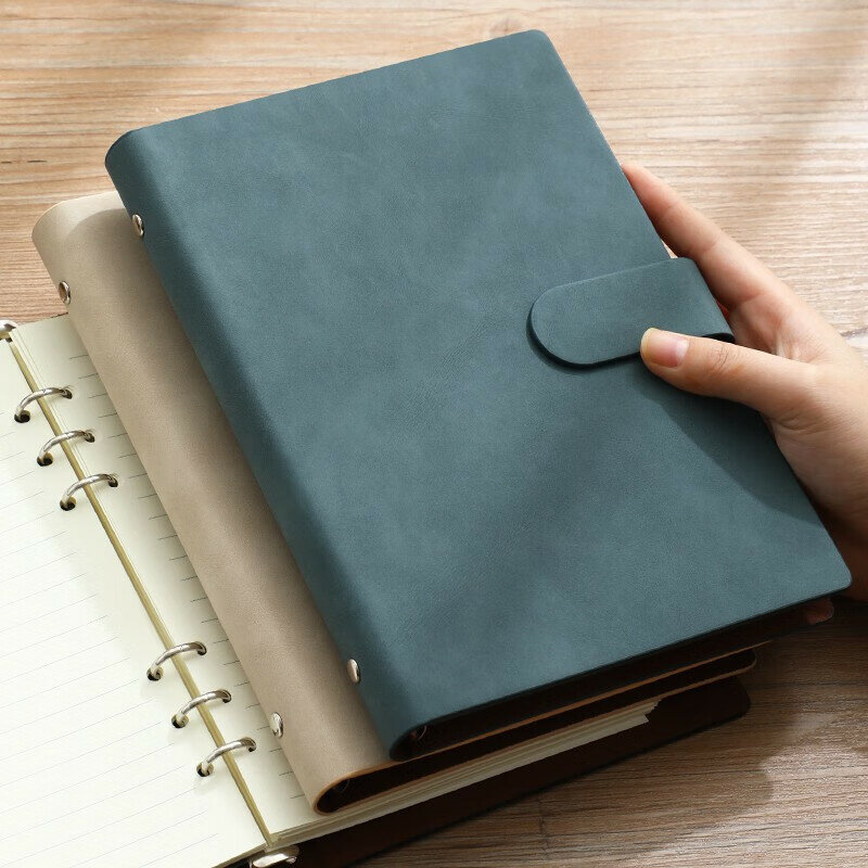 Faramon A5 Loose-Leaf Notebook, Simple Journal, Business Office Detachable Large Meeting Record Book, Diary, A5-Blue