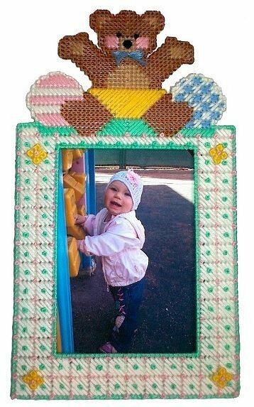 Веста 3DСТИЧ на пластиковой канве ФоторамкМишутка Ф002