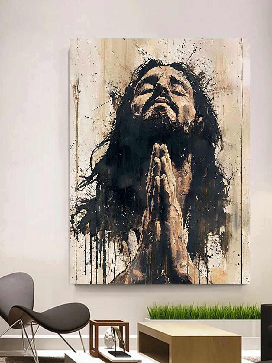 Иисус Христос картина, картины с изображением святых, 40х60 см.
