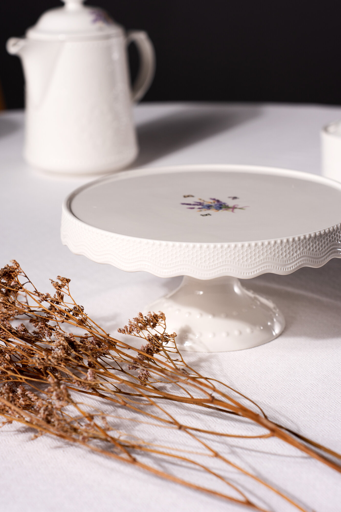 Тортовница BILLIBARRI "Queen Lace" 21см, фарфор