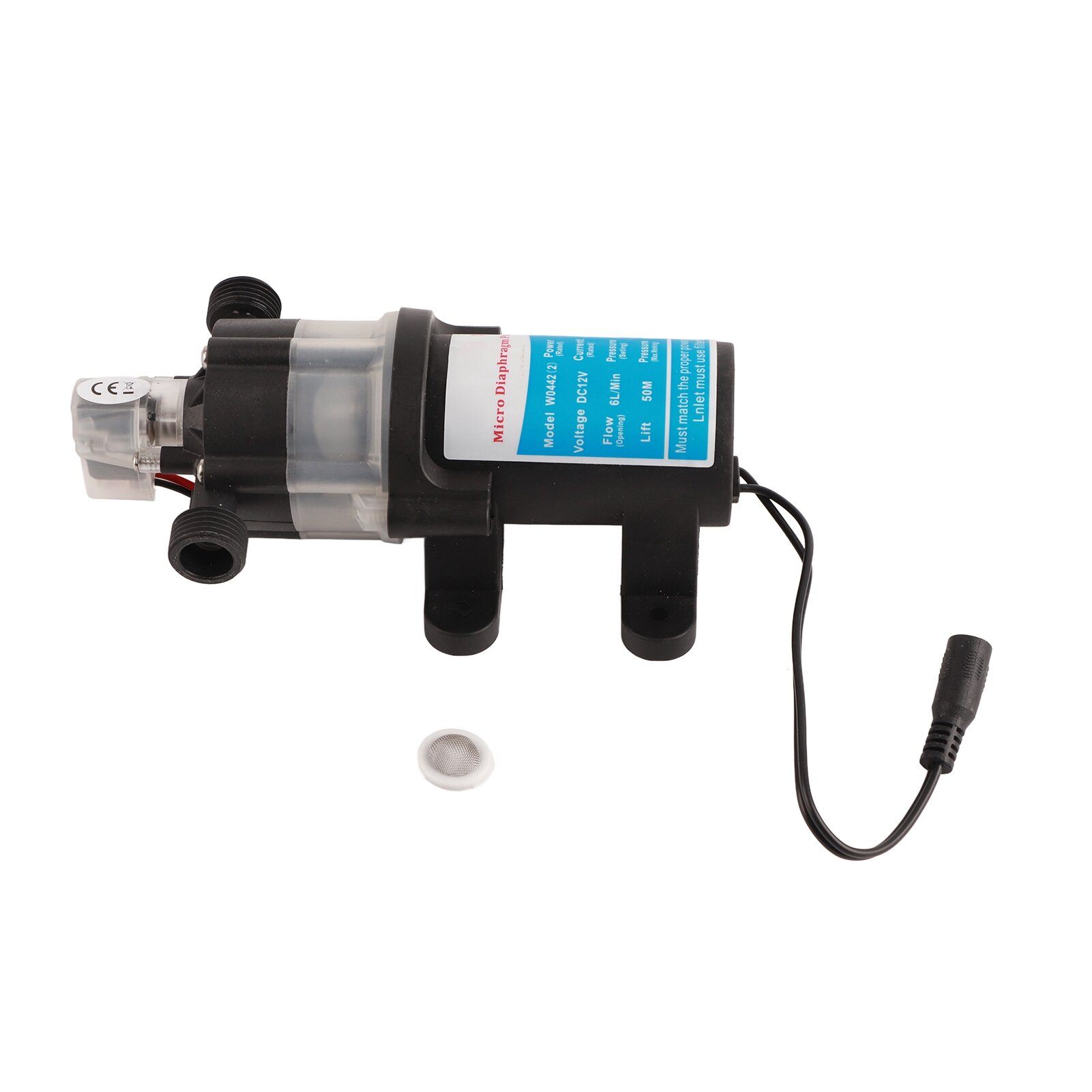 Самовсасывающий мембранный насос 12V 80W, съемный фильтр