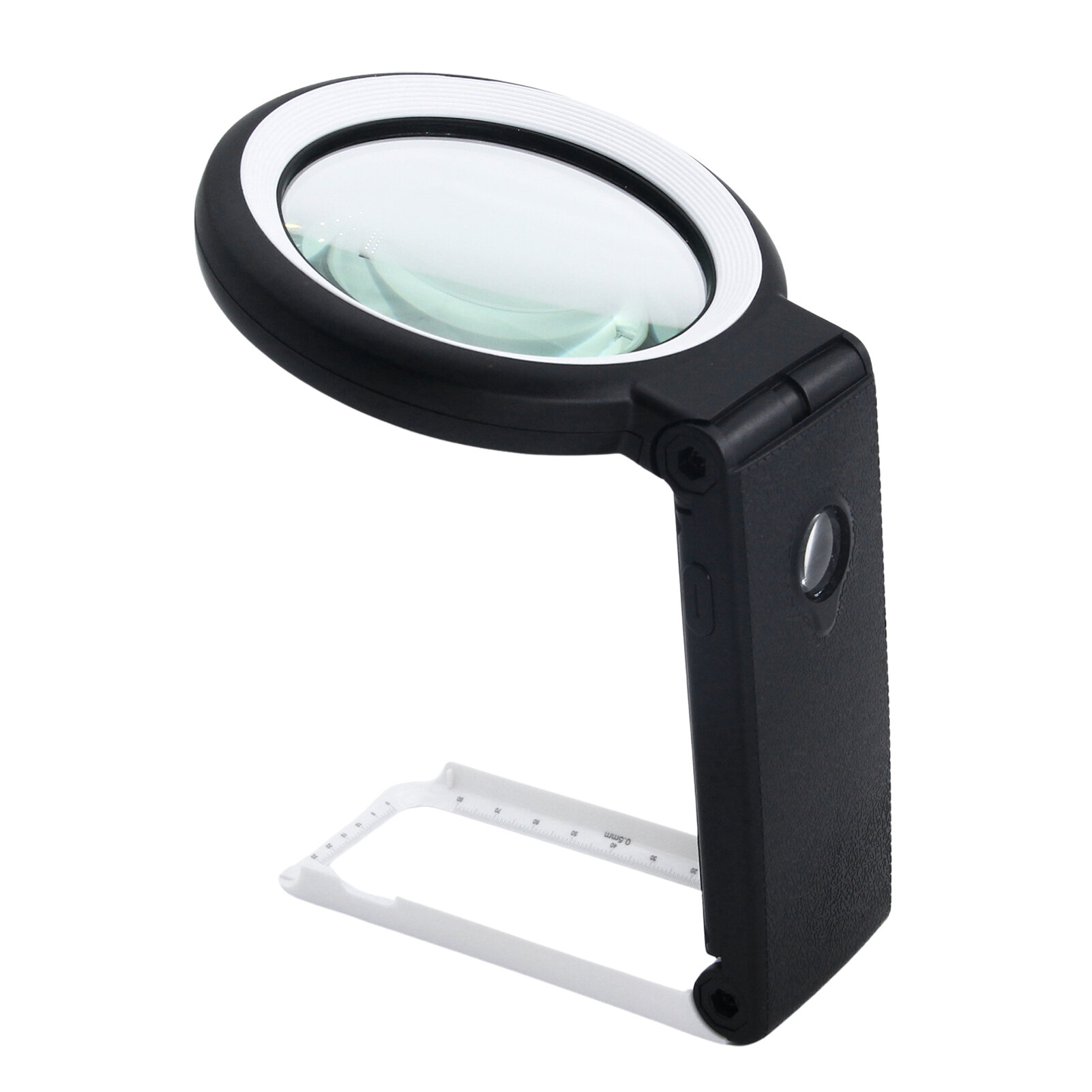 Ручная Лупа 30X 10X Увеличительное Стекло со Светодиодной Подсветкой Складная Ручка для Чтения Всей Страницы книги Поддержка Газет 3 Цвета Отличный Подарок Для Слабовидящих/Пожилых Людей Монеты Марки Карта