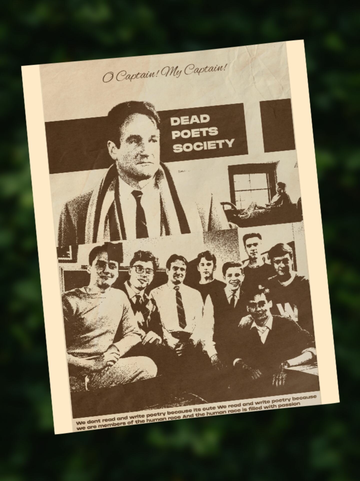 Постер pinterest "Общество мёртвых поэтов", 29.7х42см, А3, глянцевый