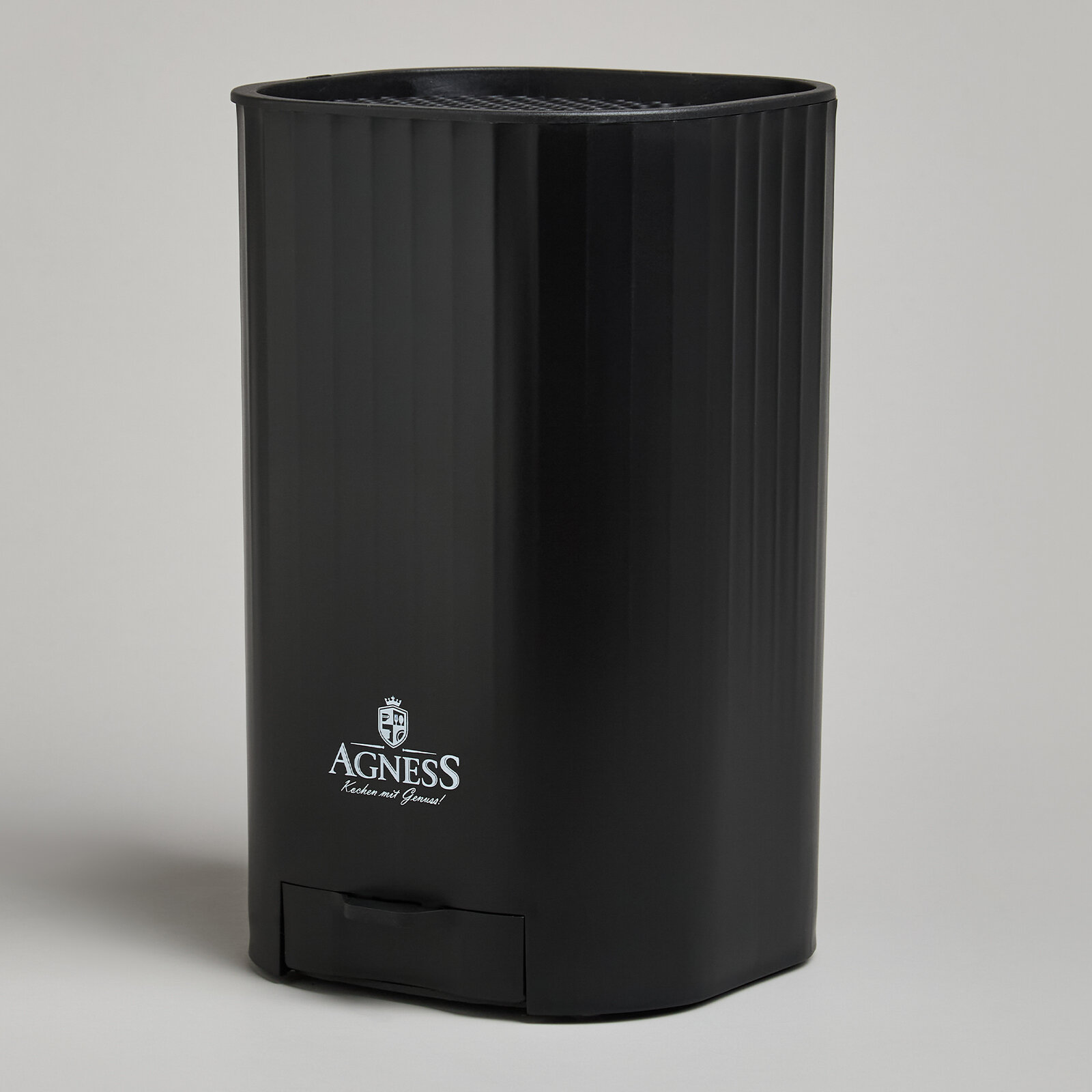 Подставка для ножей agness с точильным камнем 13,6*14,6*23 см KSG-907-323