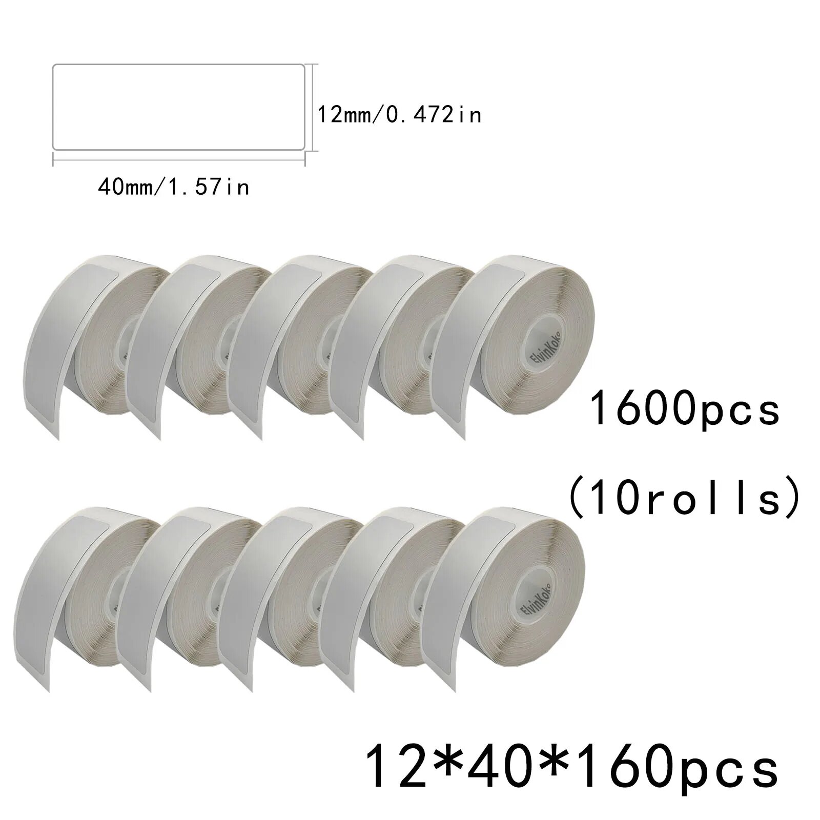 P15 наклейка для принтера этикеток 12*40 мм лента для этикеток бумага для термопринтера 160 шт./рулон совместимая этикетка D30 P12 P11