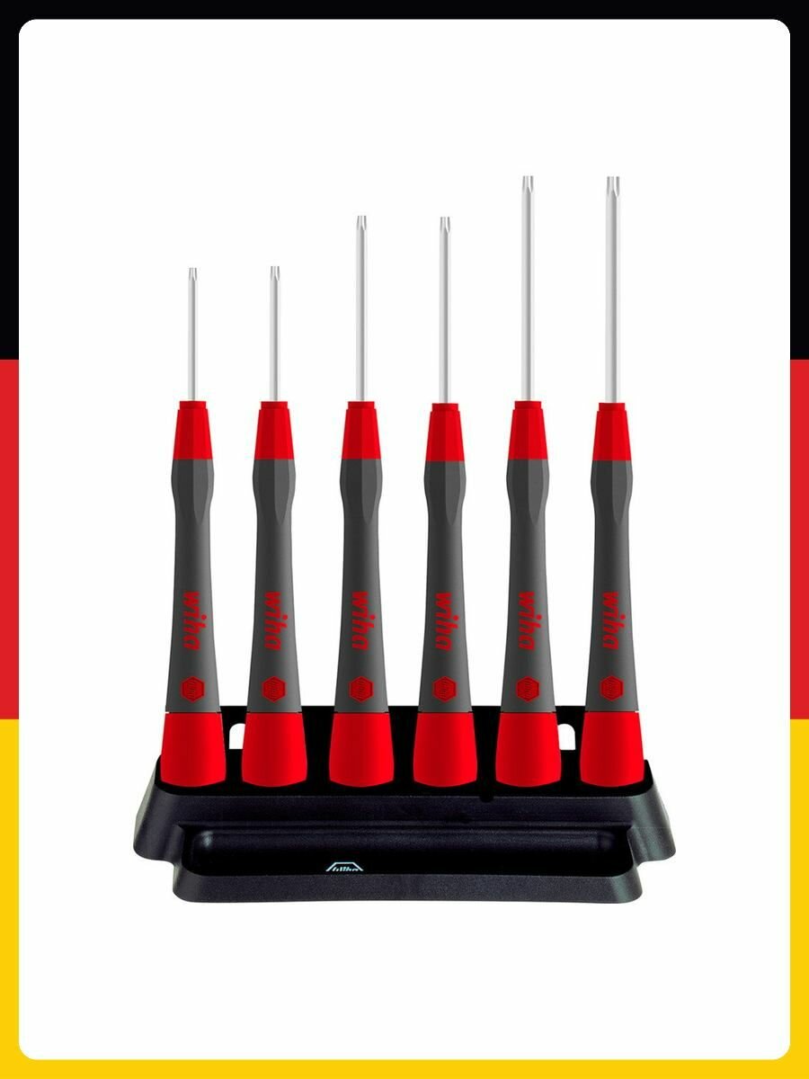Набор отверток Wiha PicoFinish TORX 6 шт. с держателем T7-T20
