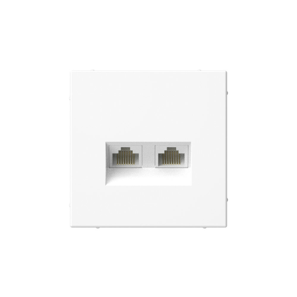 Systeme Electric ArtGallery Белый Розетка двойная компьютерная RJ45+RJ45, кат. 5е, механизм, GAL000185