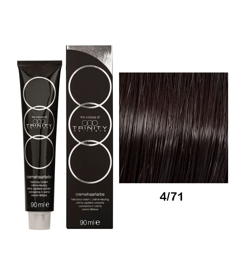 Trinity COT Тринити Стойкая краска с кератином 90 мл - COT 4/71 kakao irisé Какао