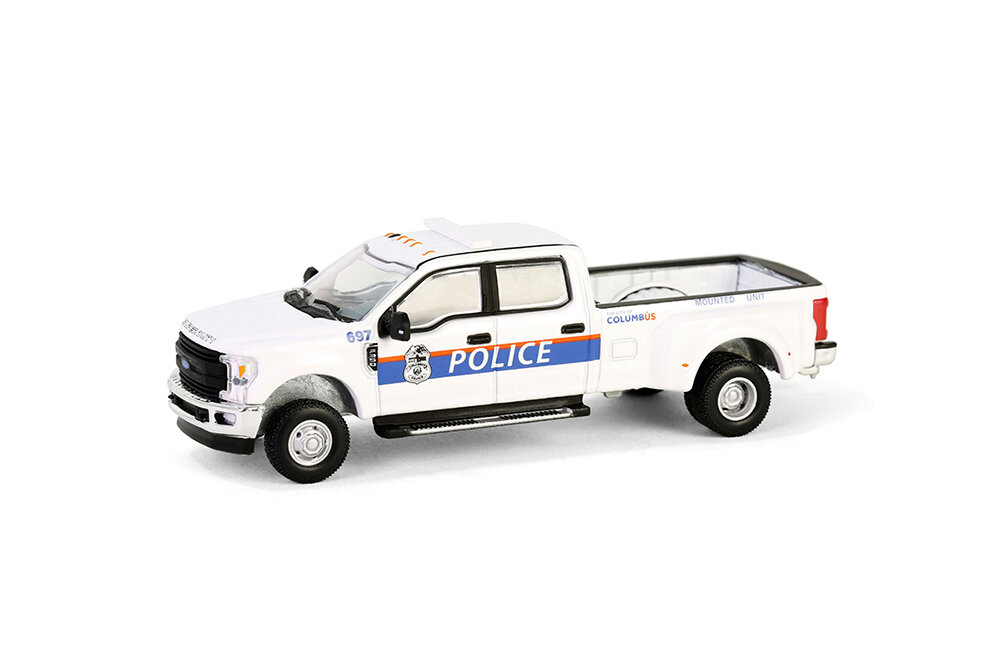 Модель коллекционная Ford F-350 xl пикап "columbus division of police mounted unit" 2019 (длина модели 6-10 см)