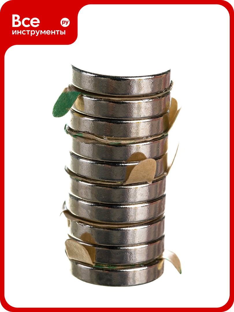 Неодимовый магнит - дискм с клеевым слоем, Forceberg-010 10x2