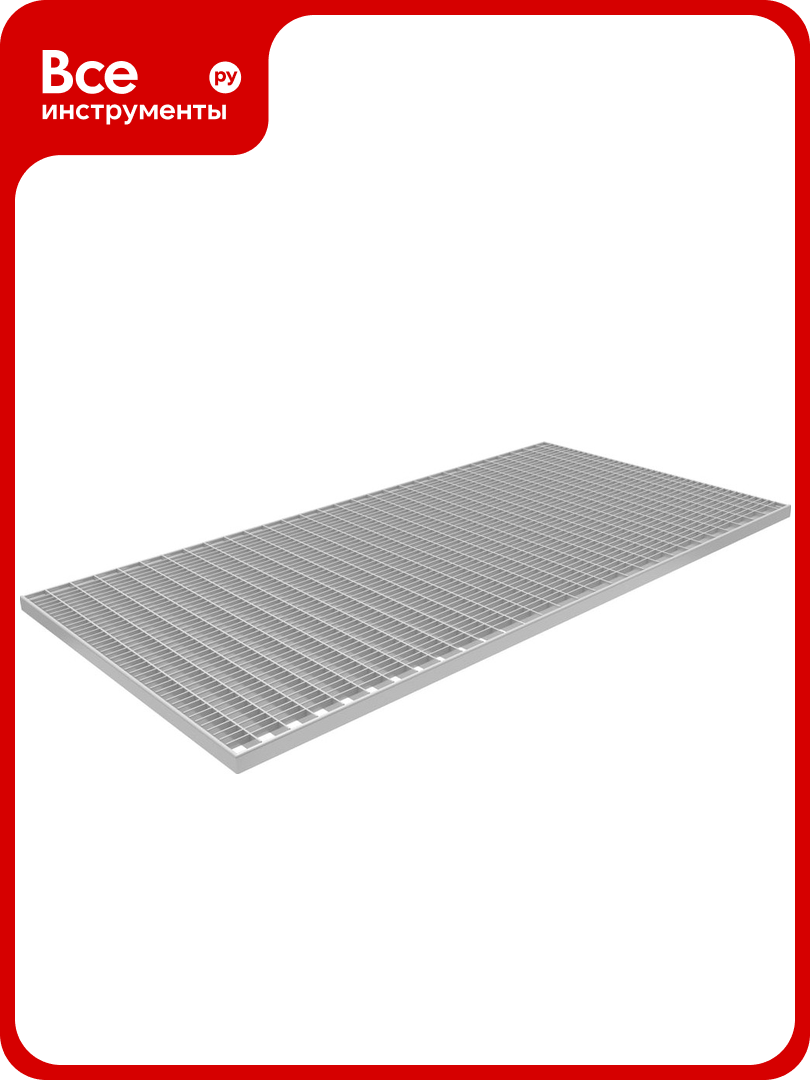 Решетка Gidrolicaх20 мм, стальная, ячеистая, оцинкованная 302 990x490, из стали, с коррозионной стойкостью