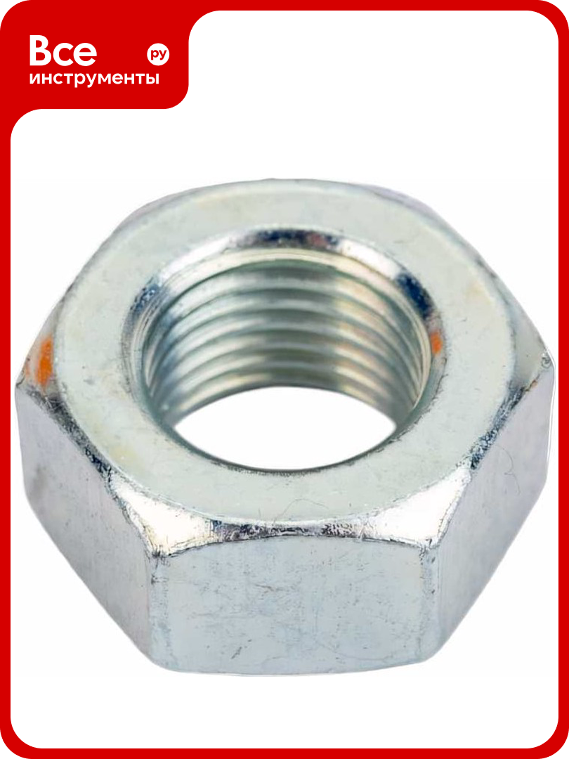 Гайка ЦКИ DIN934 М12 усиленная закалкой, стальная оцинкованная, типичная для машиностроения, код 60523, упаковка