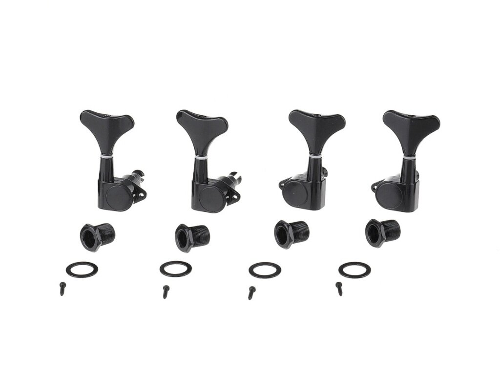 Колки для 4-струнной бас-гитары, 2+2, черные, Musiclily M178-3M179-3