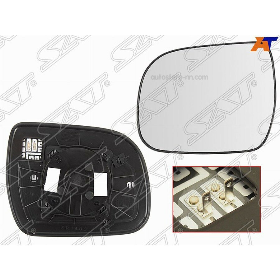 SAT STTYG3940G2 Полотно зеркала Toyota Highlander 07-13 (Слева/ Обогрев)