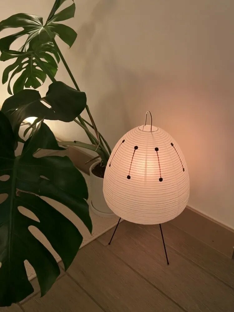 Напольный Светильник, Выключатель, Бумажный Абажур, Стиль Ретро