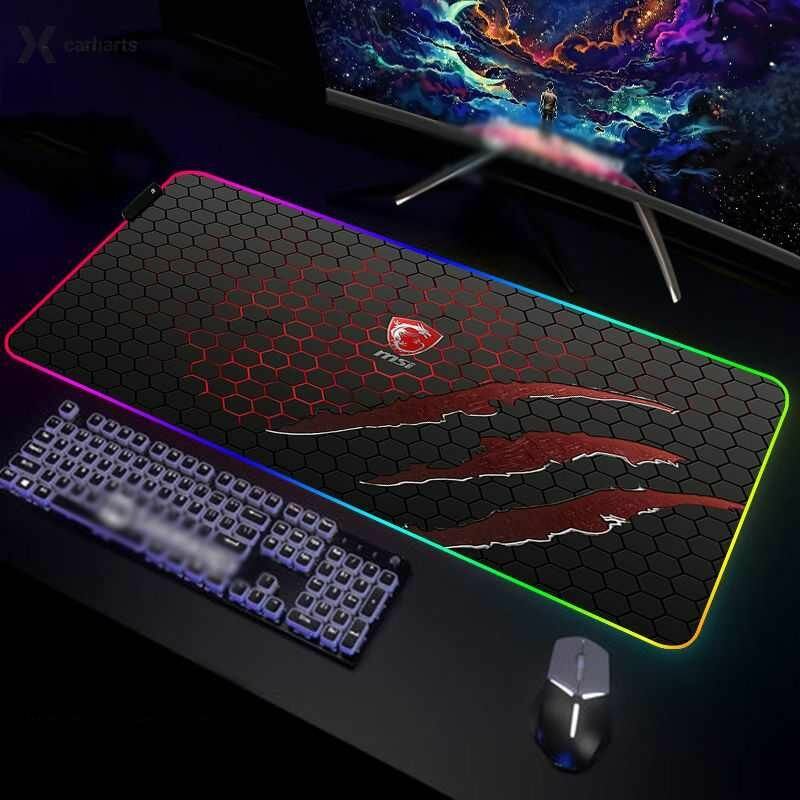 Игровой коврик для мыши Msi с подсветкой 90x40 игровой стол Rgb аксессуары Xxl**