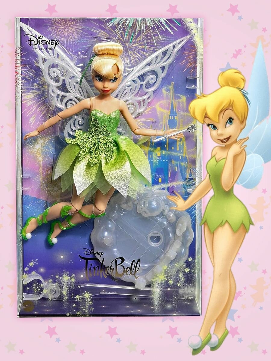 Кукла Фея Динь-Динь коллекционная к 100-летия Дисней, шарнирная, 30 см