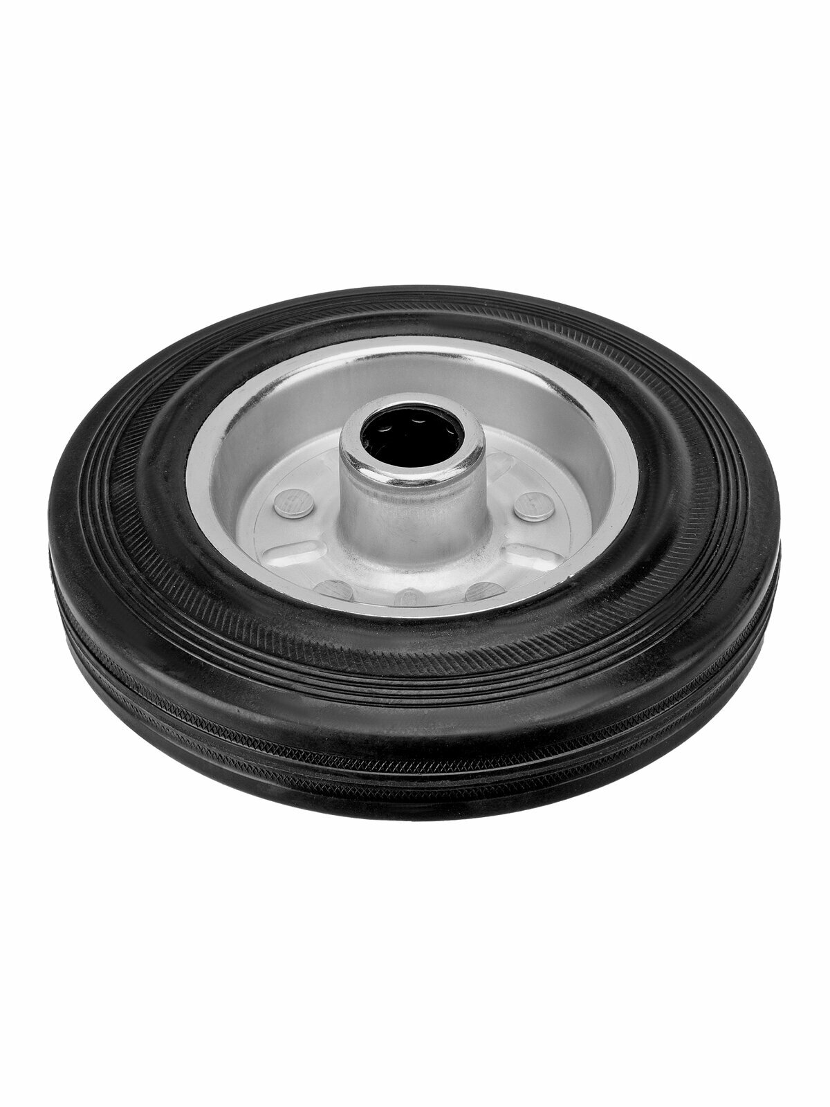 Колесо для тачки садовой хозяйственное Сибртех, 160 мм, резиновая шина, стальной обод и втулка, для тележки, 687055