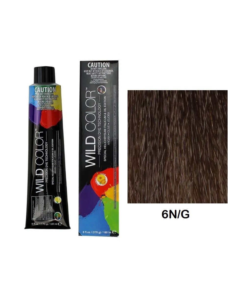 Wild Color Стойкая краска для волос 180 мл - Wild Color 6N/G Темный блонд