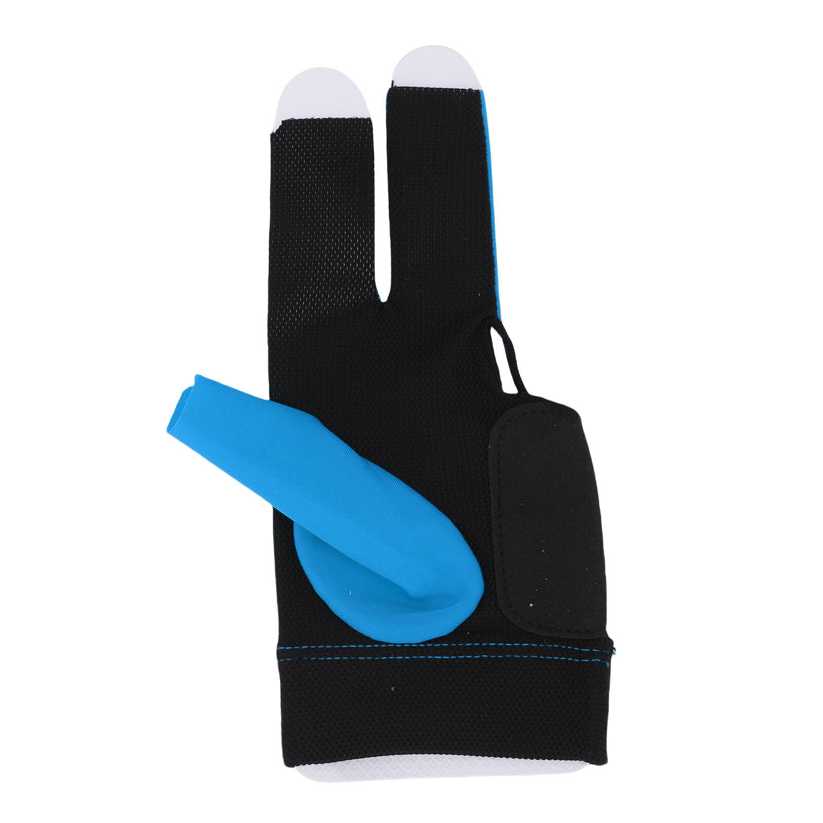 Перчатка левой рукой 3 пальца нейлон удобный упругой универсальный регулируемый бильярдный бассейн перчатка синяя