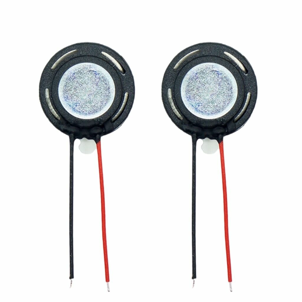 2 небольших водонепроницаемых динамика диаметром 15 мм, внутренний магнитный пластиковый корпус, 8 Ом, 0,5 Вт с кабелем