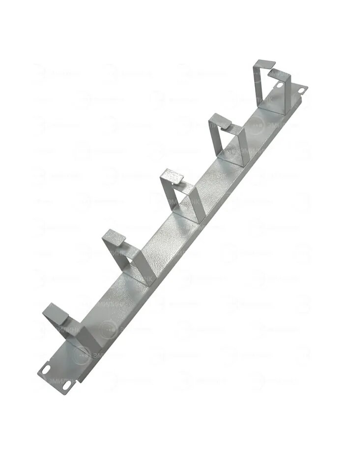 Кабельный организатор NTSS NTSS-HORG-1U-5(45) горизонтальный 19", 1U, 5 колец глубиной 45 мм, металл, RAL 7035